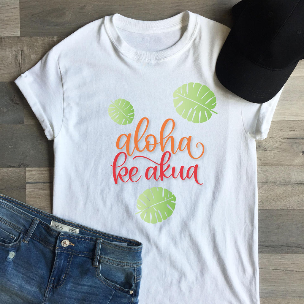 Hand Lettered Aloha Ke Akua Cut File (Hawaiian for God is Love) - So Fontsy