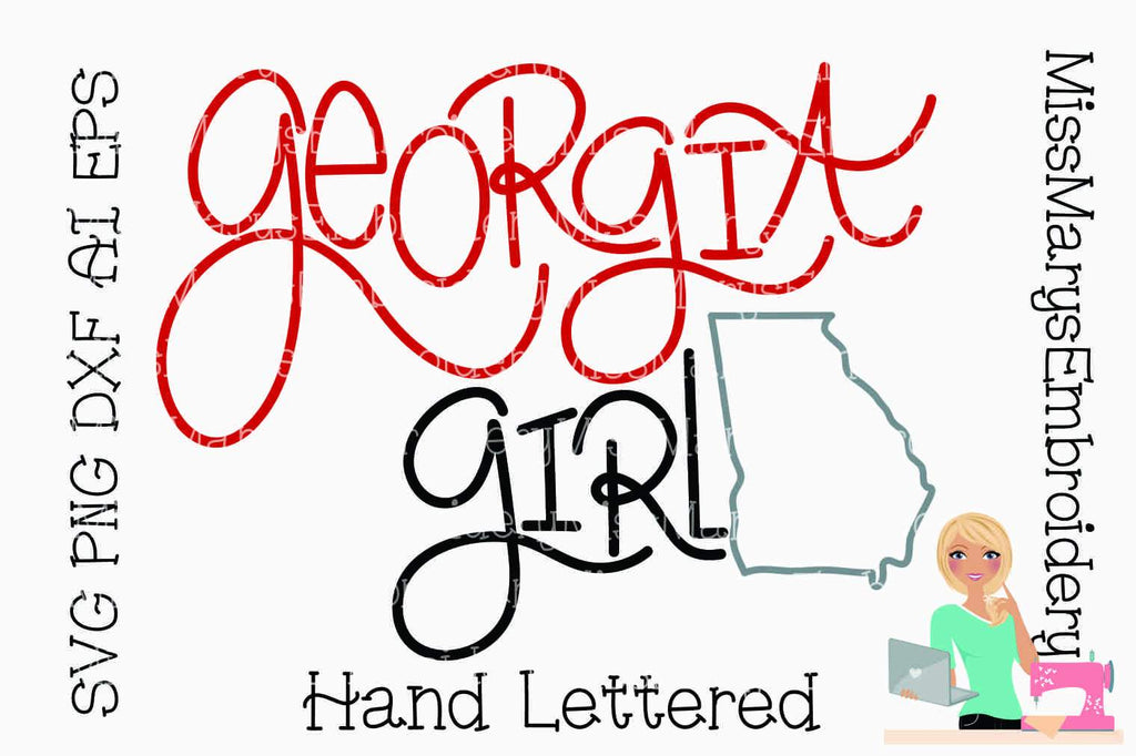Hand Lettered Georgia Girl - So Fontsy