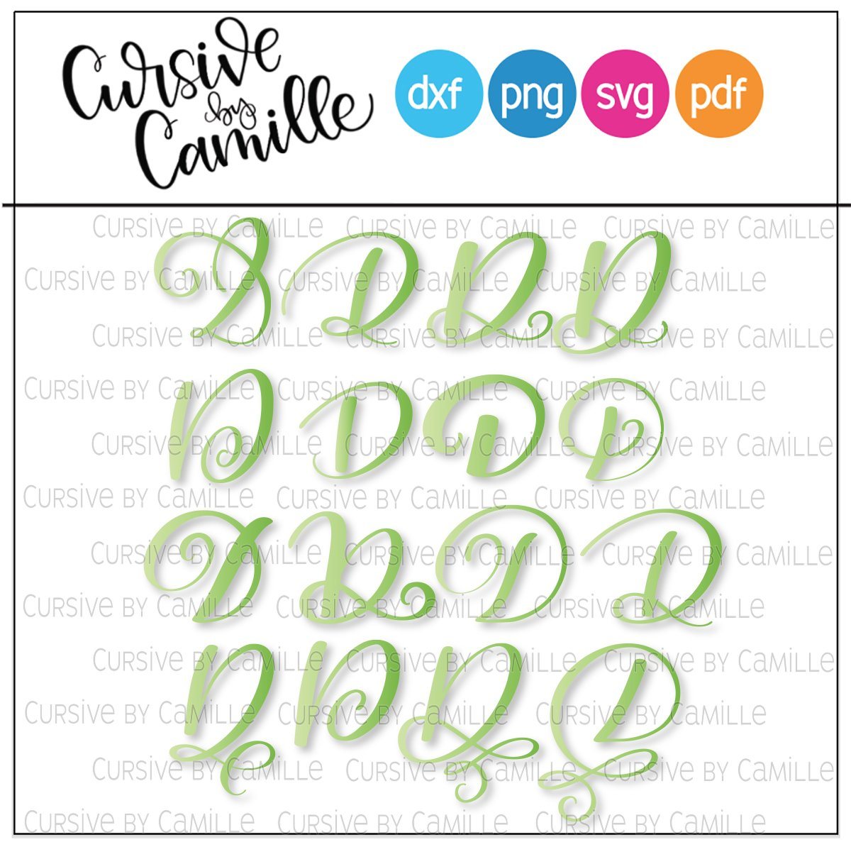Hand Lettered Monogram D 16 Different Styles to choose from! - So Fontsy