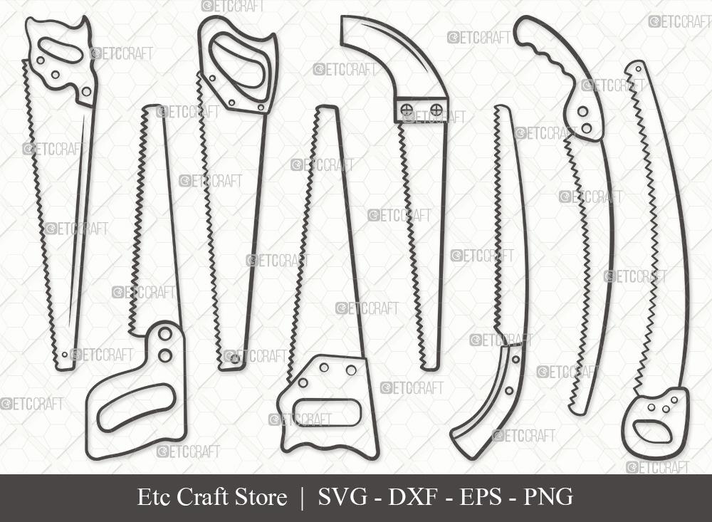 Hand Saw Outline SVG Cut File | Meat Hand Saws Svg | Lumberjack Saw Svg ...