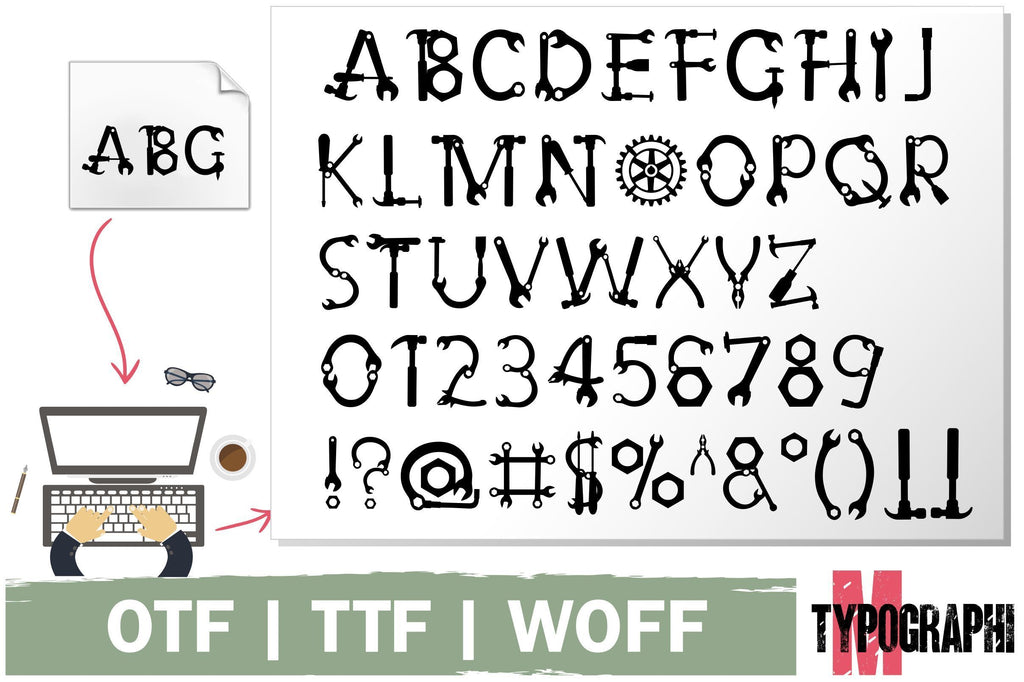 Hand Tool Font - So Fontsy