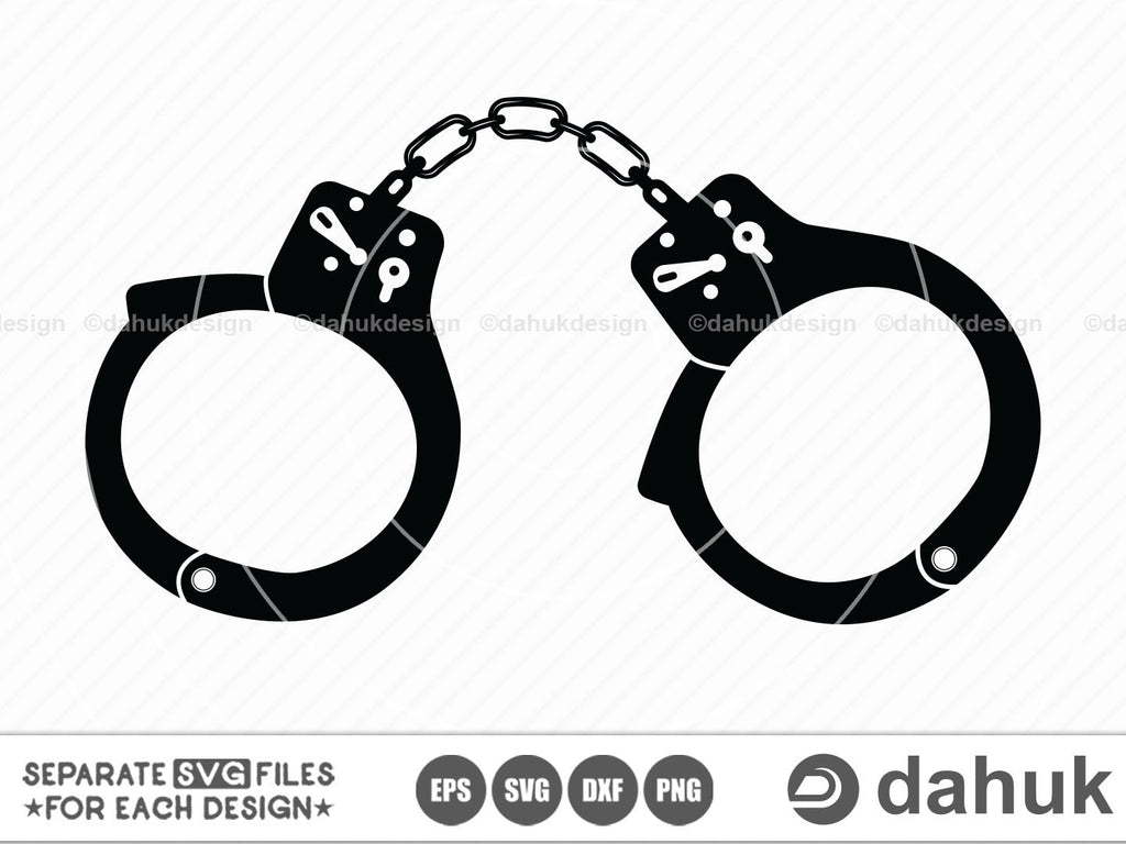 Handcuff SVG Files, Handcuff clipart, Cut file, for silhouette, svg ...