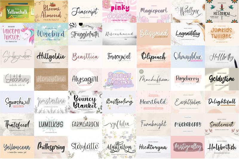 Handlettered Font Bundle - So Fontsy