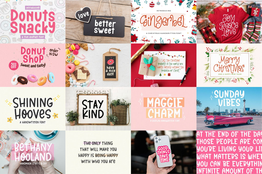 Handlettered Font Bundle - So Fontsy