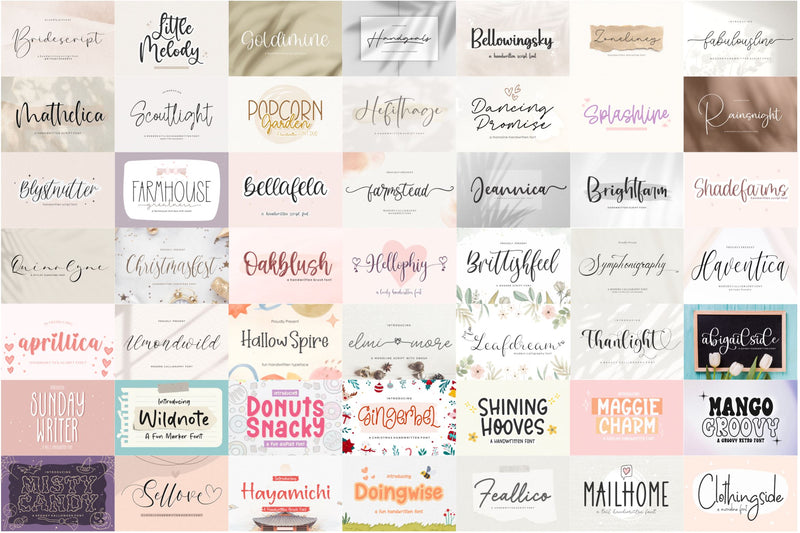Handlettered Font Bundle - So Fontsy