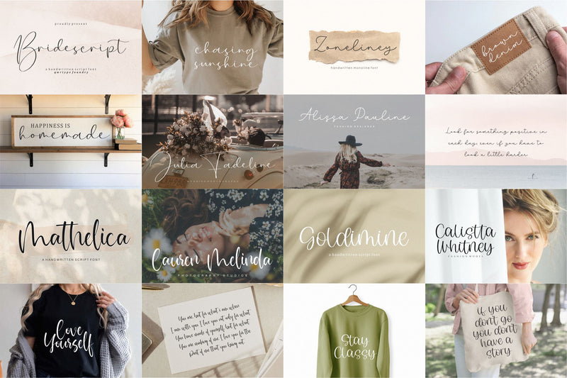 Handlettered Font Bundle - So Fontsy