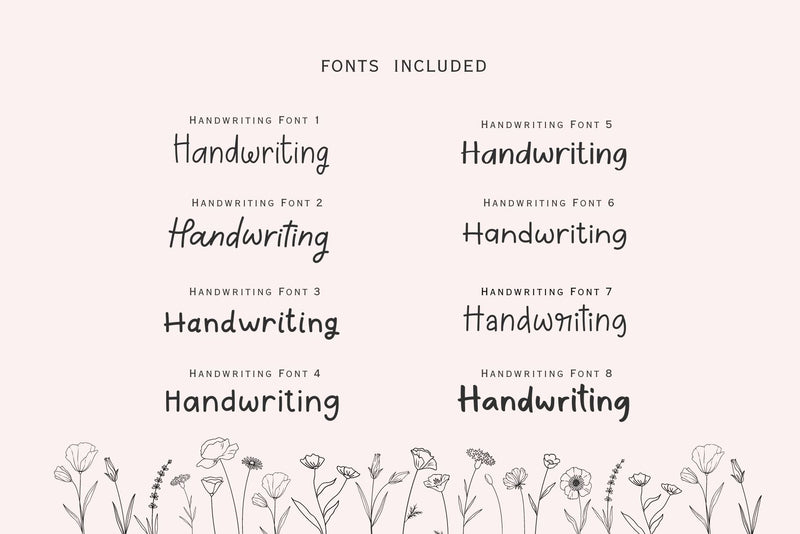 Handwriting Font Bundle - So Fontsy