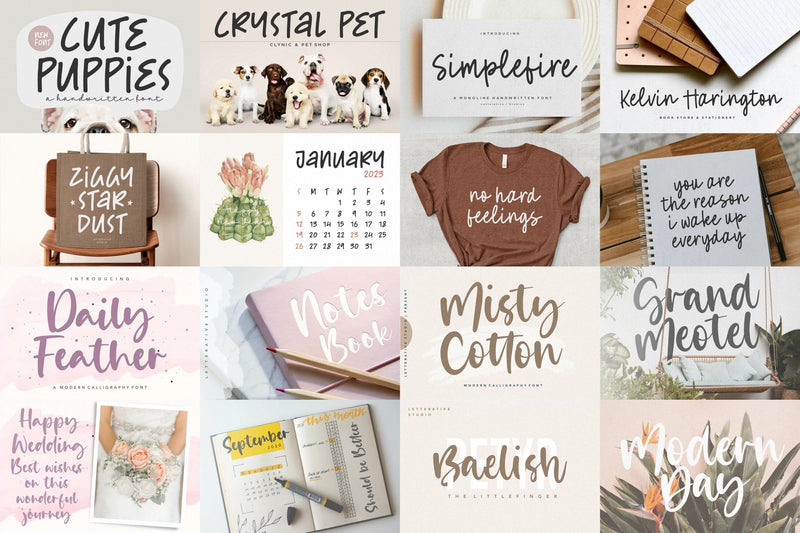 Handwriting Font Bundle! - So Fontsy