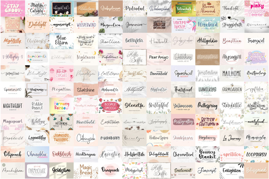 Handwritten Collections Font Bundle - So Fontsy