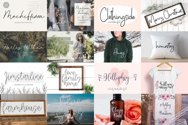 Handwritten Collections Font Bundle - So Fontsy