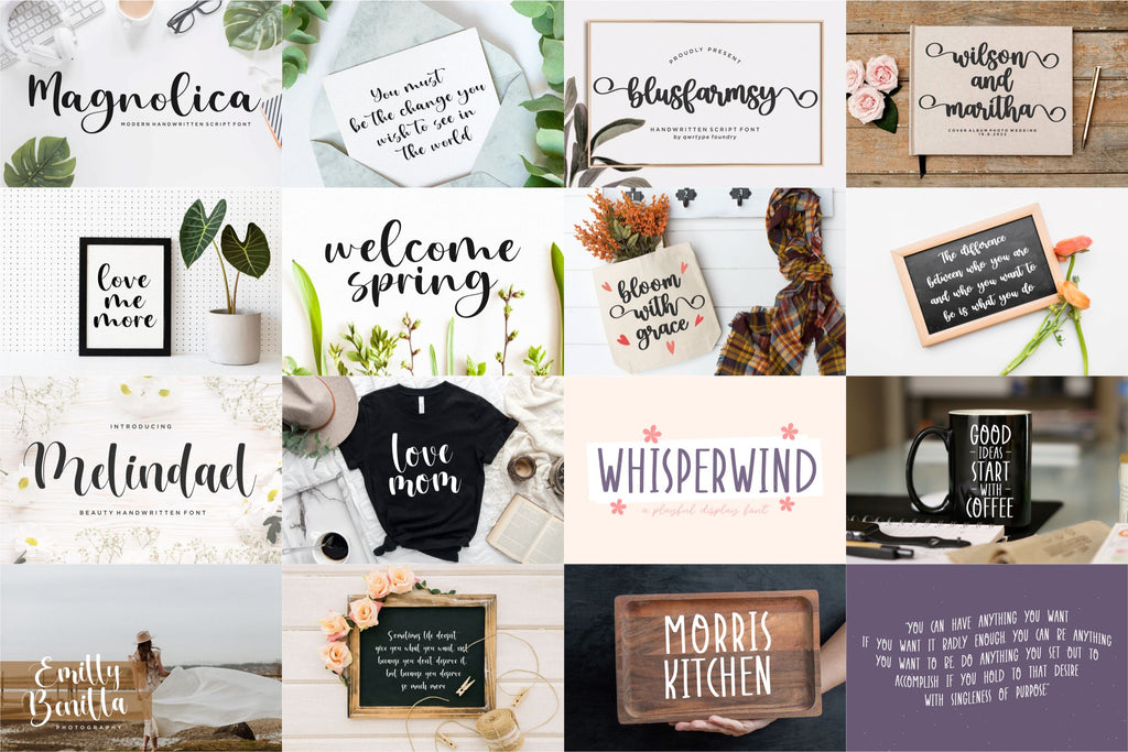 Handwritten Collections Font Bundle - So Fontsy