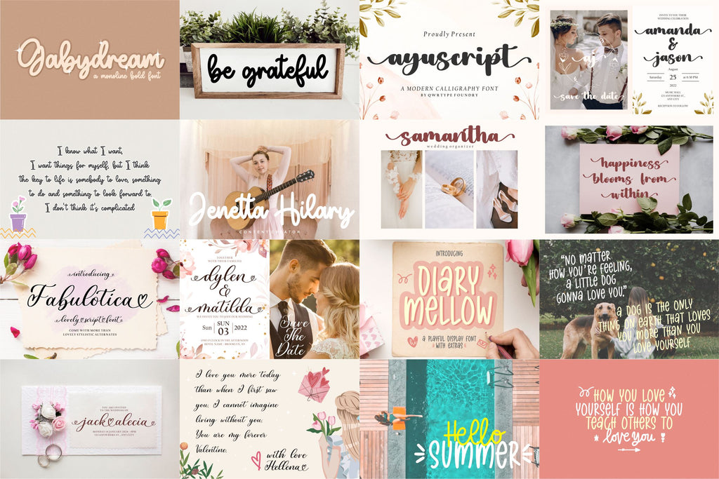 Handwritten Collections Font Bundle - So Fontsy