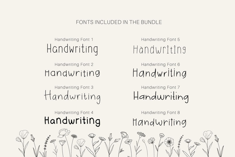 Handwritten Font Bundle Perfect for Digital Notes - So Fontsy