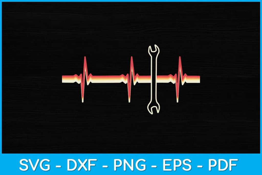 Handyman Heartbeat Wrench Retro Vintage 80s Style Repairman Svg Design ...