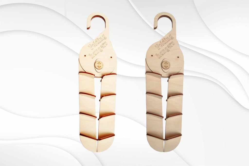 Hanger folding digital cut model. Laser cutting design. - So Fontsy