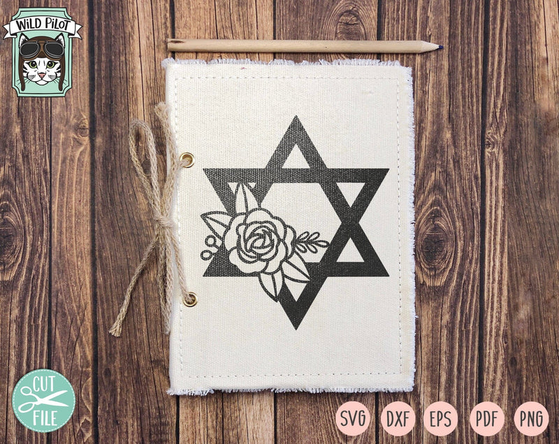 Hanukkah svg file, Chanukah svg file, Floral Hanukkah cut file, Flower ...