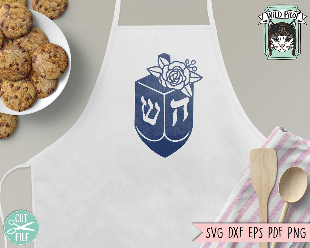 Hanukkah svg file, Chanukah svg file, Floral Hanukkah cut file, Flower ...
