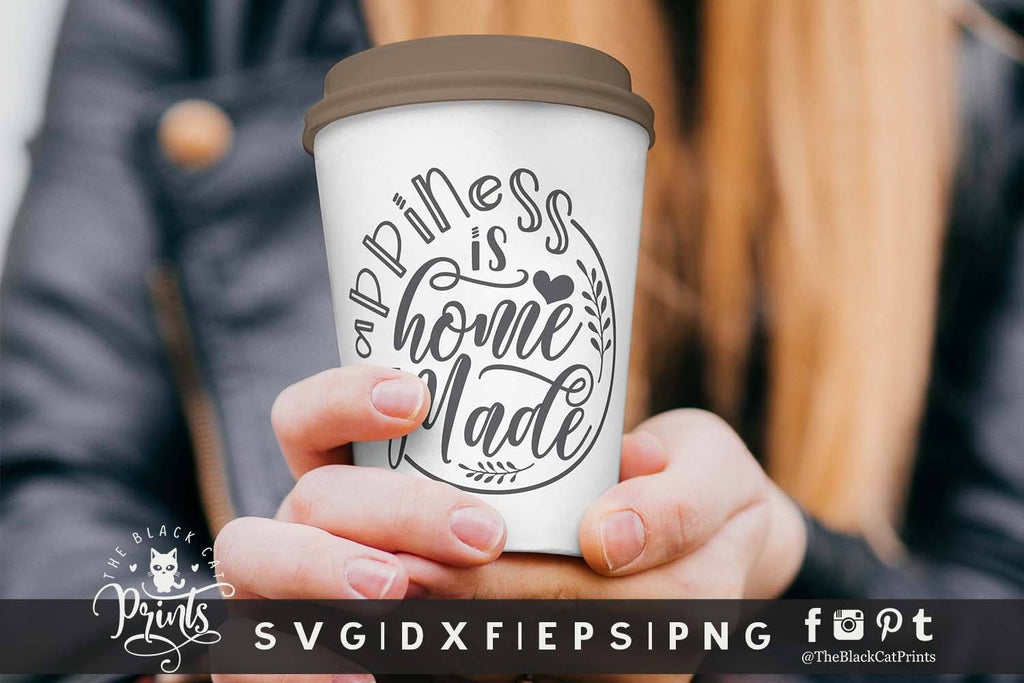 Happiness Is Home Made cut file - So Fontsy