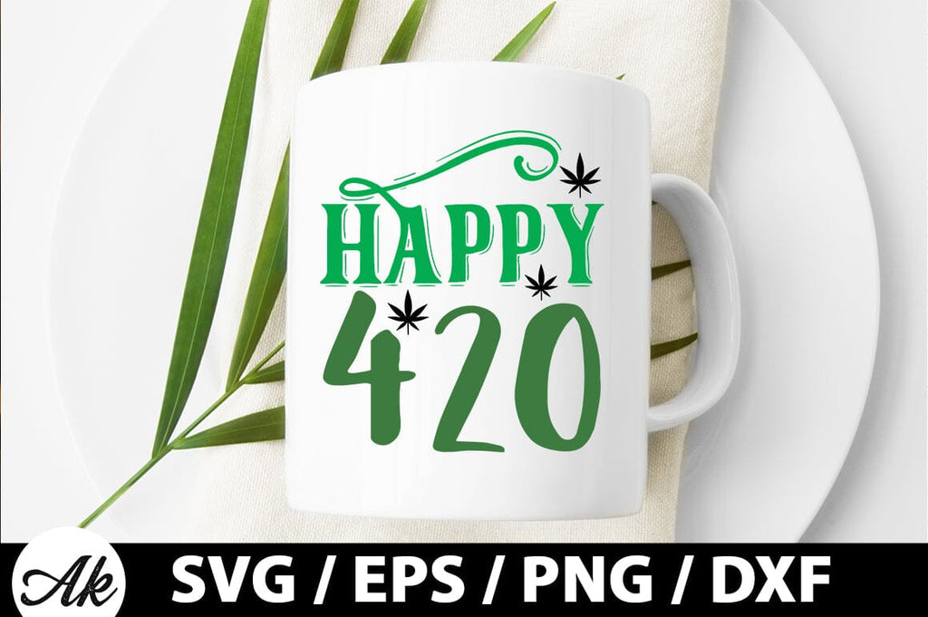 Happy 420 SVG - So Fontsy