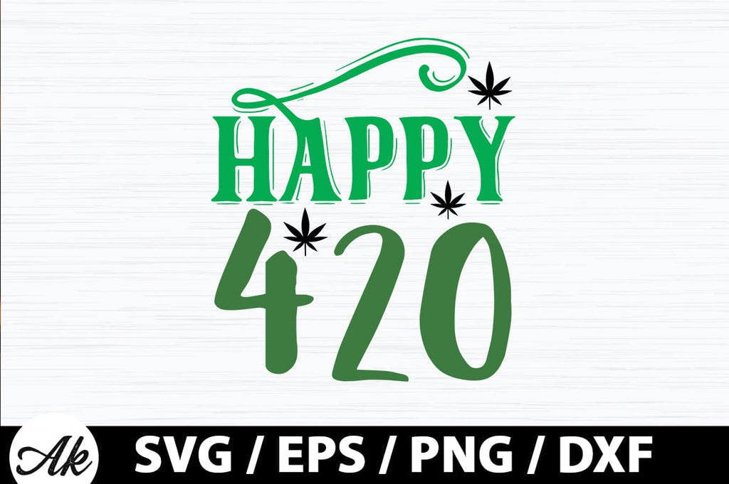 Happy 420 SVG - So Fontsy
