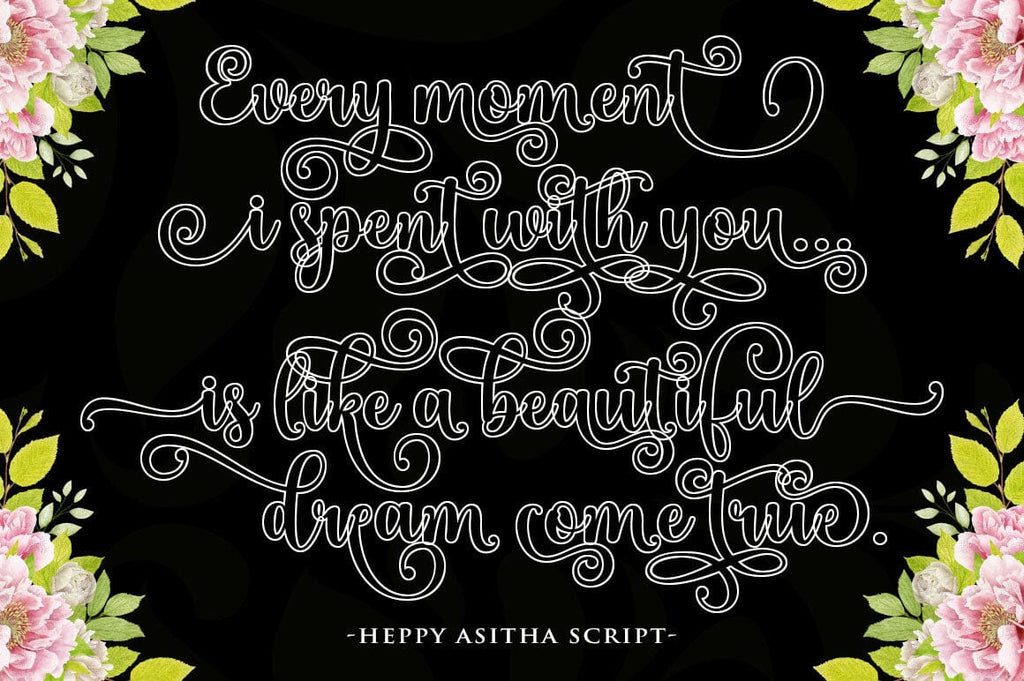 Happy Asitha Script - So Fontsy