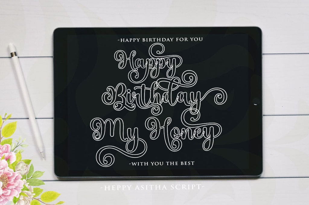 Happy Asitha Script - So Fontsy