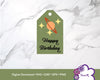 Happy Birthday Space Planet Gift Tag SVG | Green | Dawn K Designs - So ...