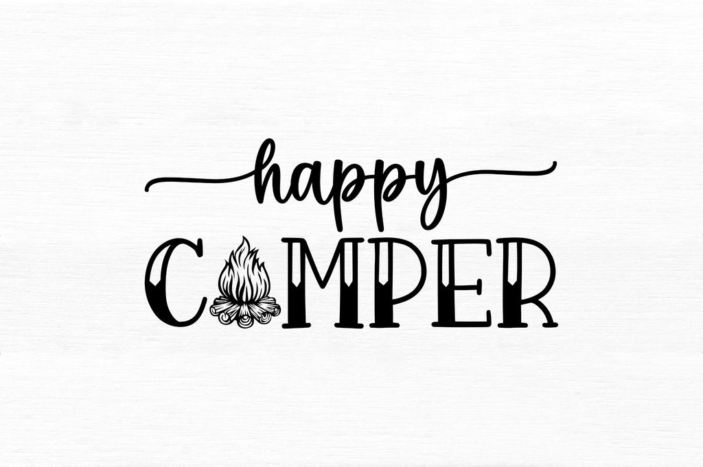 Happy camper SVG - So Fontsy