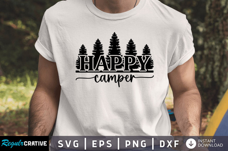 Happy camper SVG - So Fontsy