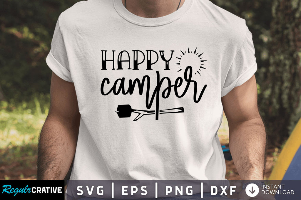 Happy camper SVG - So Fontsy