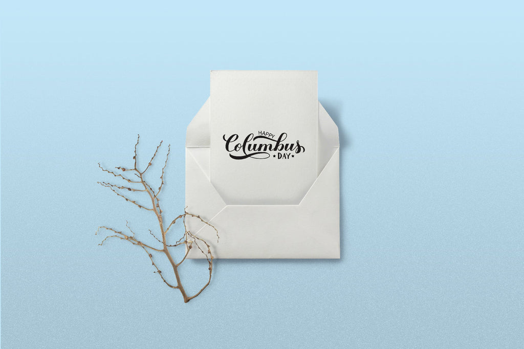 Happy Columbus Day calligraphy hand lettering - So Fontsy