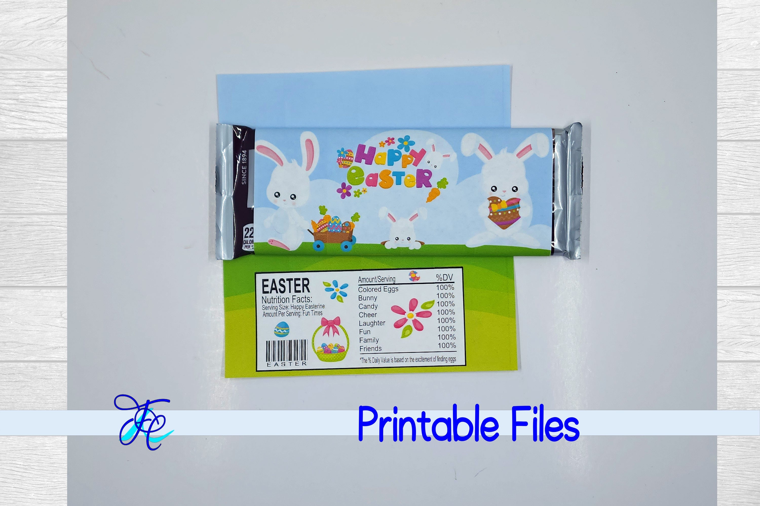Happy Easter Candy Bar Wrapper - So Fontsy