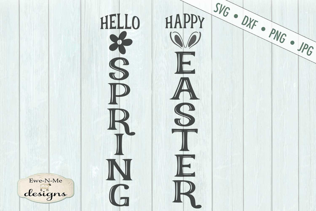 Happy Easter - Hello Spring - Vertical - SVG - So Fontsy