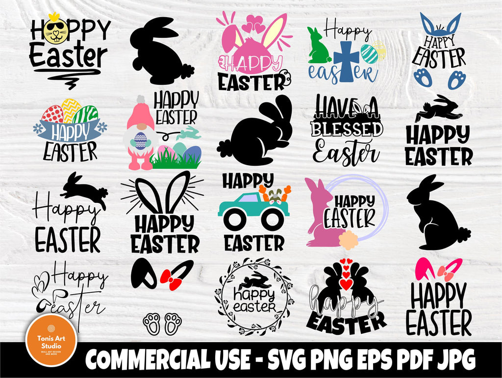 Happy Easter SVG Cut Files, Sayings Svg, Funny Svg - So Fontsy