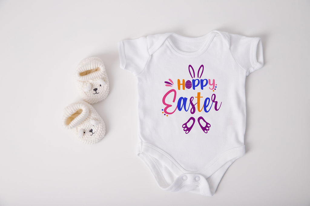 Happy Easter svg, Easter svg, Colorful Easter typography svg - So Fontsy