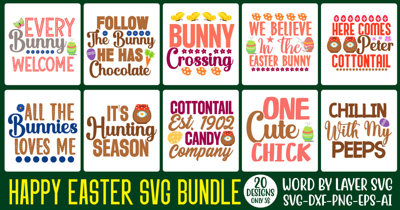 Happy Easter svg, Easter svg, Easter bunny svg, Easter family svg ...