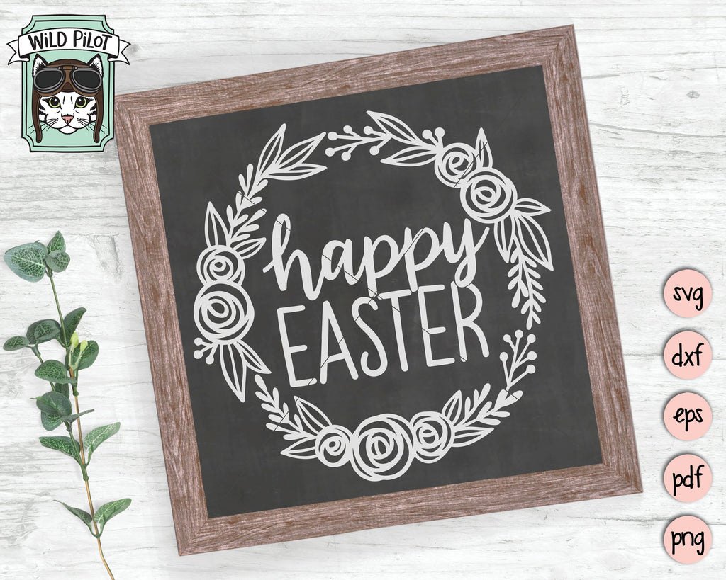 Happy Easter SVG, Happy Easter sign SVG File, Happy Easter Cut File ...