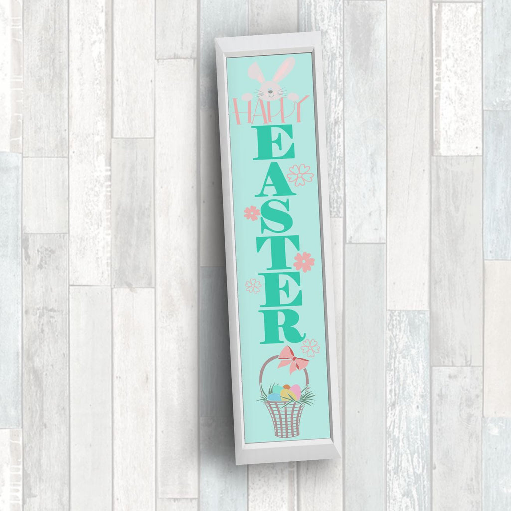 Happy Easter Tall Vertical Front Porch Sign Quote SVG - So Fontsy