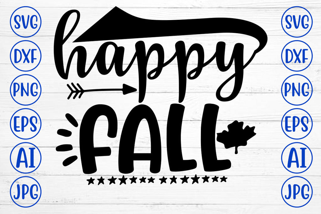 HAPPY FALL SVG Cut File - So Fontsy