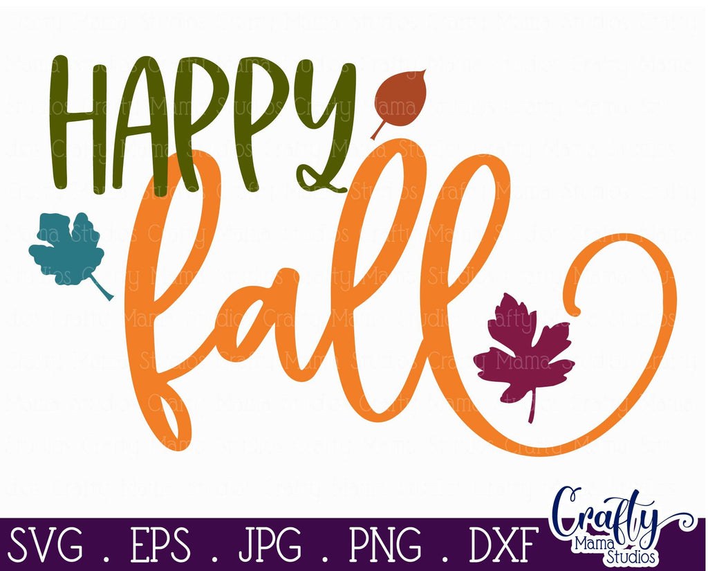 Happy Fall Svg - Fall Svg - Pumpkin Svg - Autumn Svg - So Fontsy