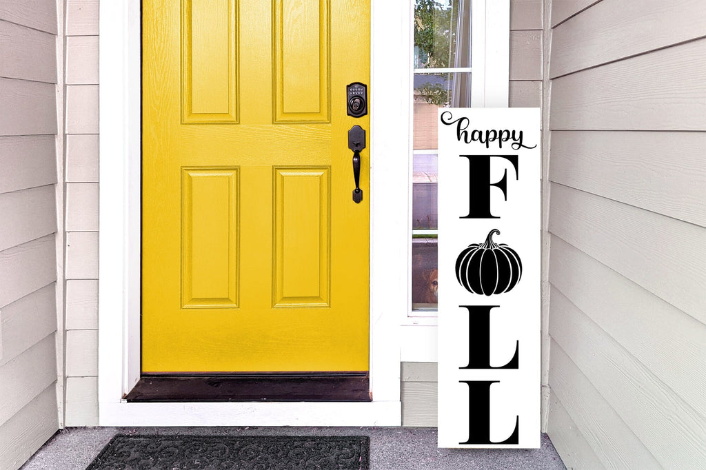 Happy Fall SVG | Fall Vertical Sign SVG - So Fontsy