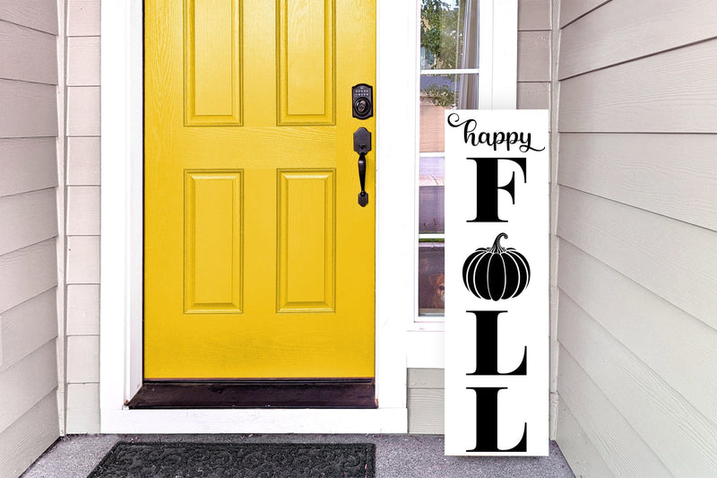 Happy Fall SVG | Fall Vertical Sign SVG - So Fontsy