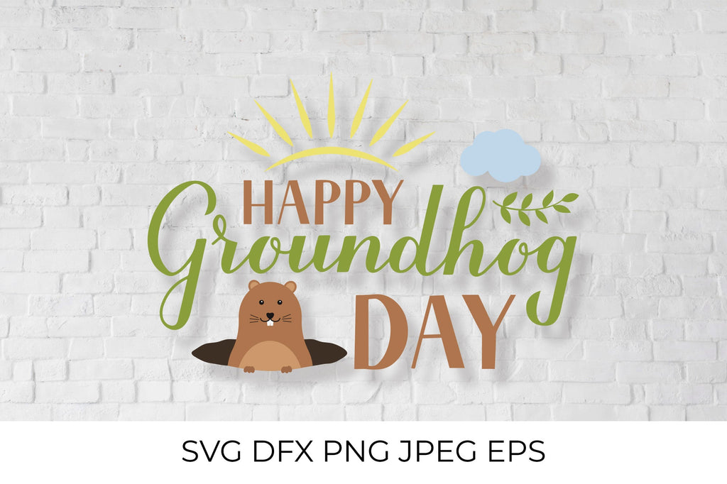 Happy Groundhog Day lettering - So Fontsy