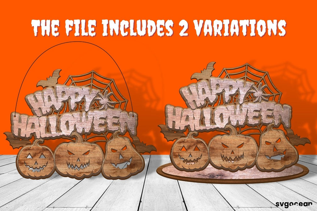 Happy Halloween Layered Laser Cut Designs - So Fontsy