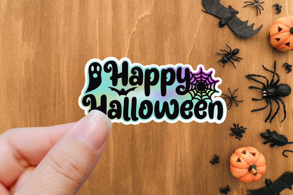 Happy Halloween Printable Sticker PNG - So Fontsy