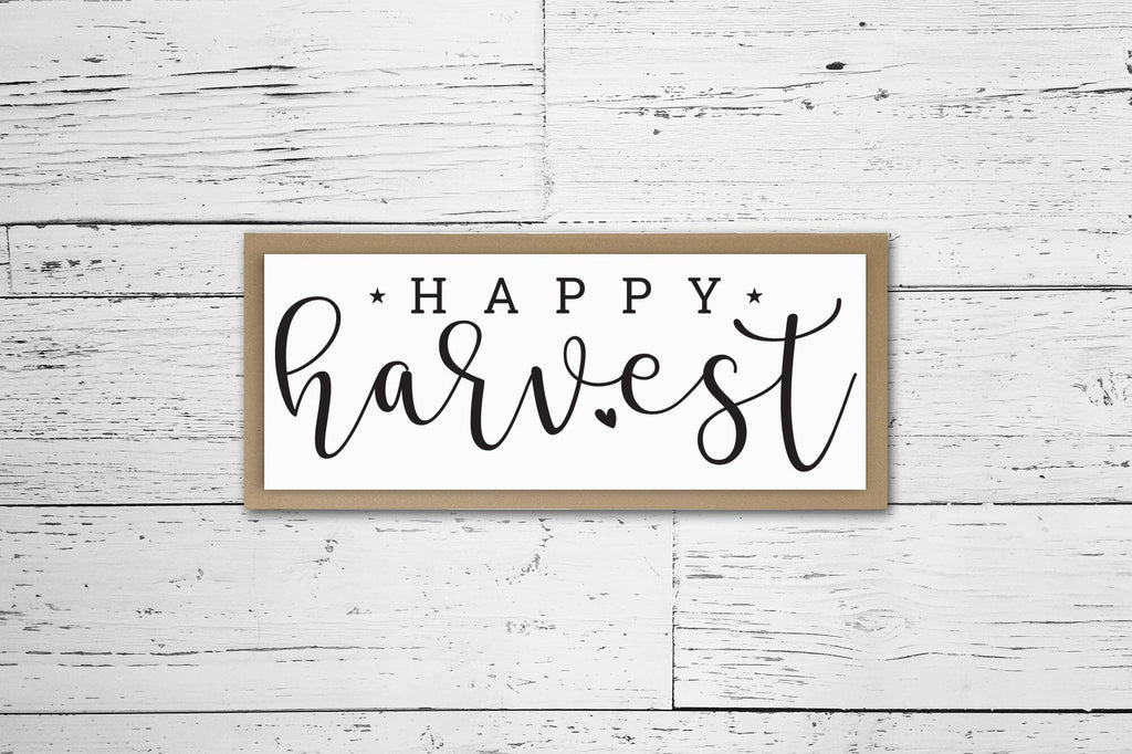 Happy Harvest SVG | Thanksgiving Sign SVG - So Fontsy
