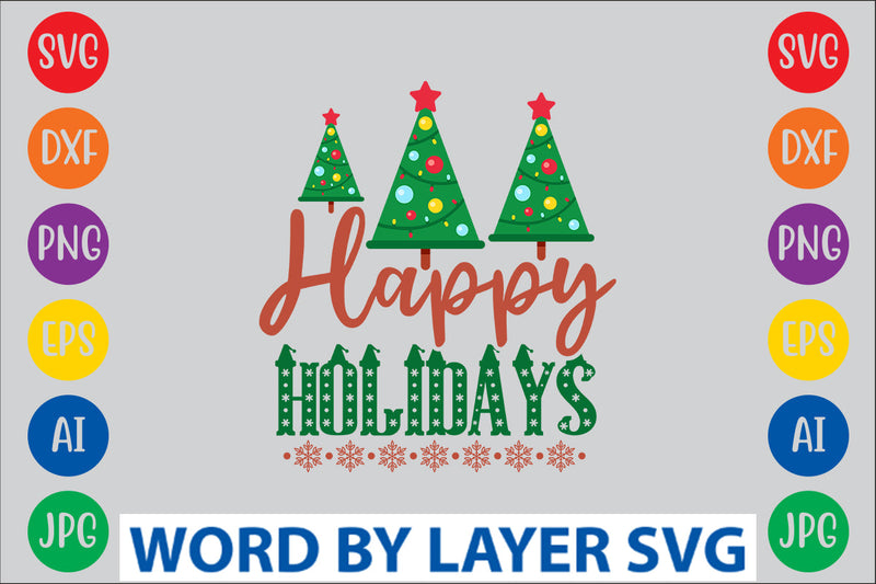 Happy Holidays SVG Design - So Fontsy