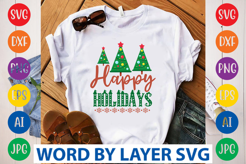 Happy Holidays SVG Design - So Fontsy