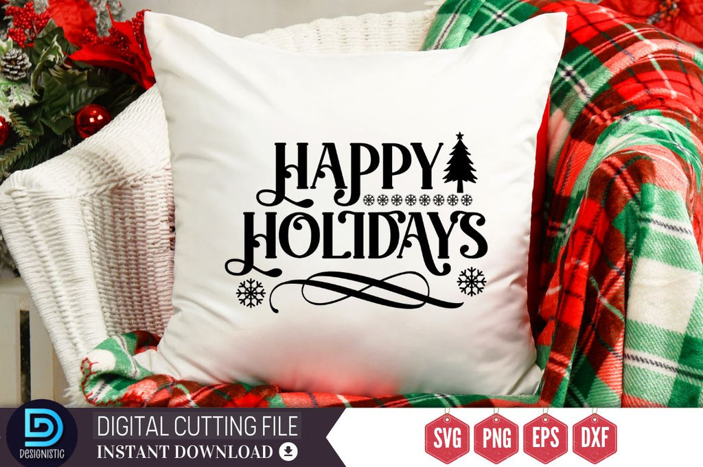 Happy holidays SVG, Happy holidays - So Fontsy