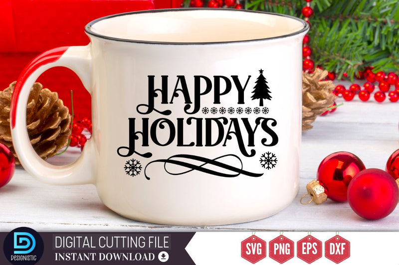 Happy holidays SVG, Happy holidays - So Fontsy